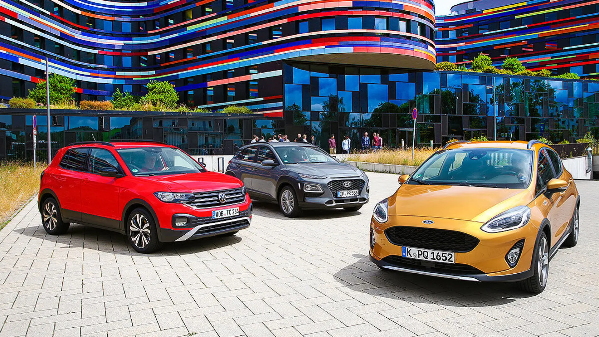 Comparativa del Ford Fiesta Active, Hyundai Kona y VW T-Cross
