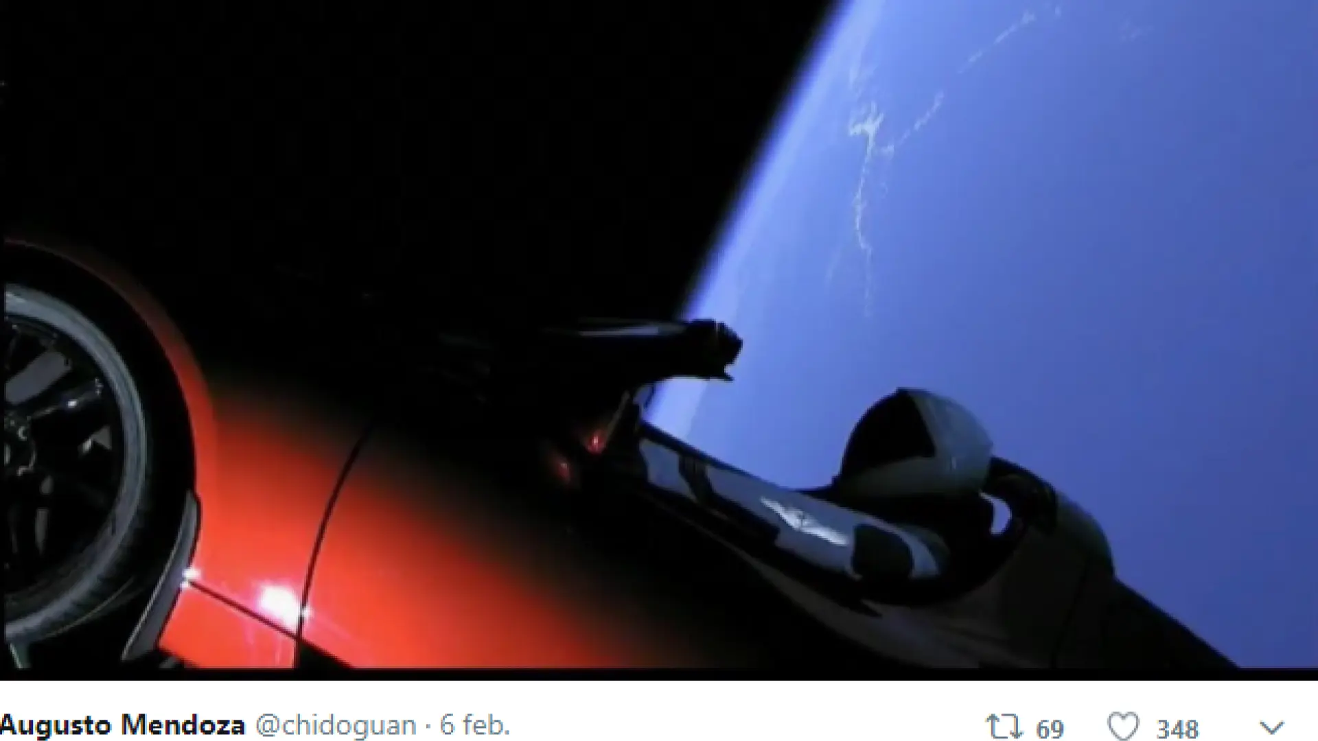 Los mejores memes del tesla Roadster que vaga por el espacio