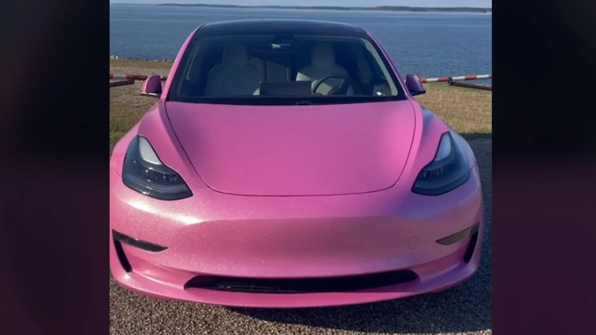 Se gasta más de 7.000 euros en vinilar su Tesla de rosa para ir a juego ...