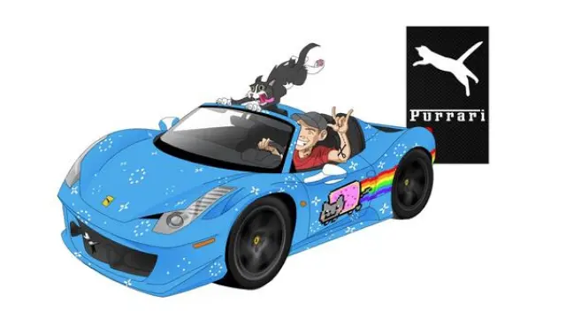 El polémico Purrari 458 Italia Sypder de Deadmau5